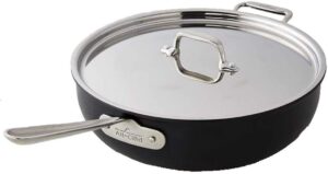 all-clad e7867164 ns1 nonstick 4 quart essential pan with loop and lid