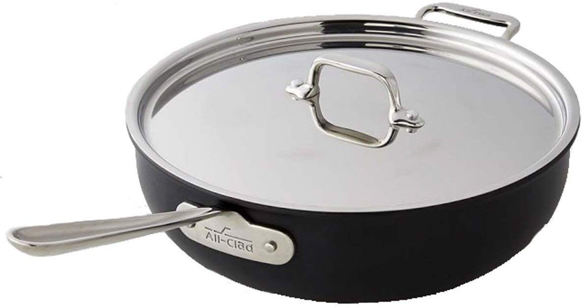 All-Clad E7867164 NS1 Nonstick 4 Quart Essential Pan with Loop and Lid