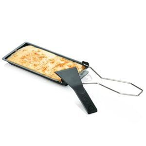 boska stainless steel cheese barbeclette - raclette cheese pan with spatula - for cooking, baking, grilling - wedding registry items small kitchen appliances for up to 4 persons