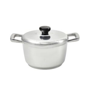 imusa usa 3.5 quart heavy duty cajun cast aluminum dutch oven with lid, silver, (imu-89306)