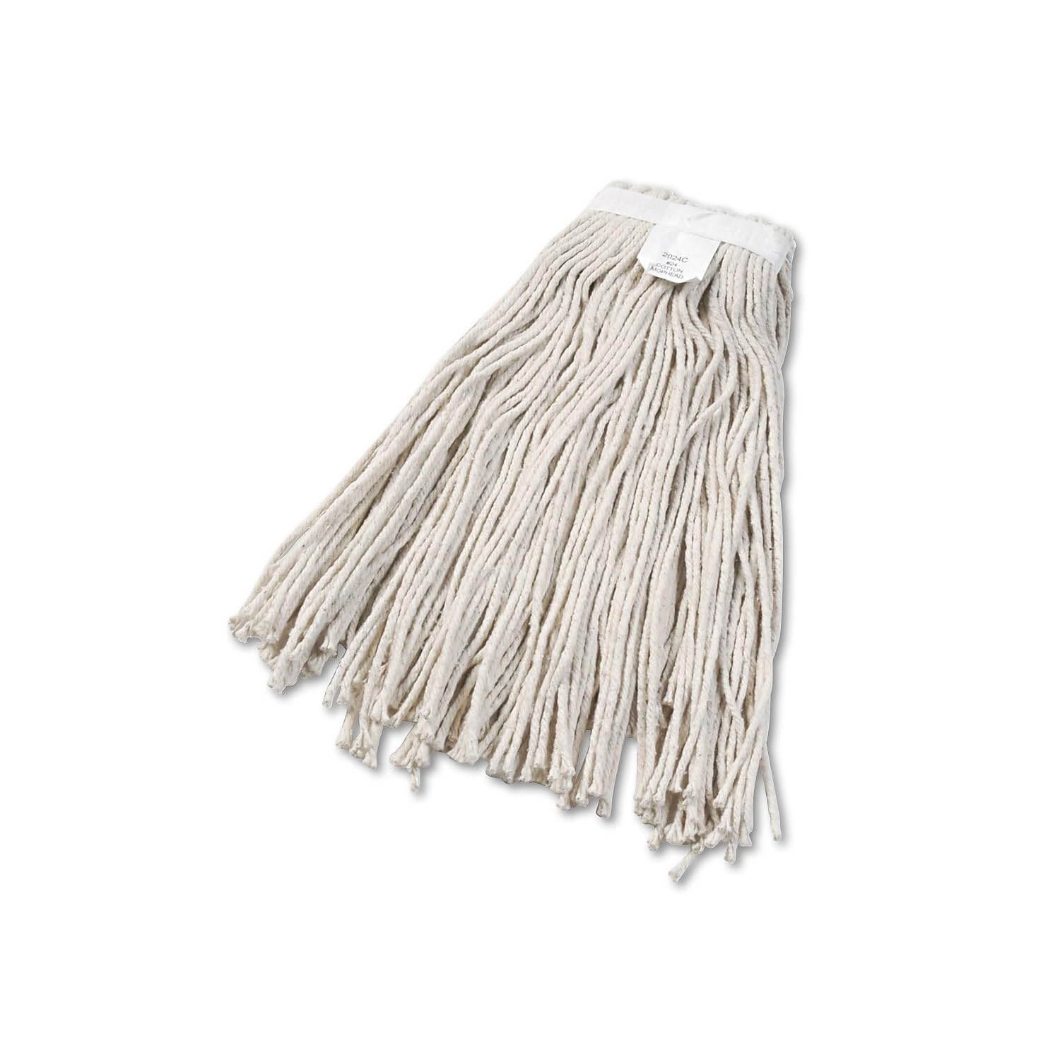 Boardwalk BWK2024CEA No. 24 Cotton Cut-End Wet Mop Head - White