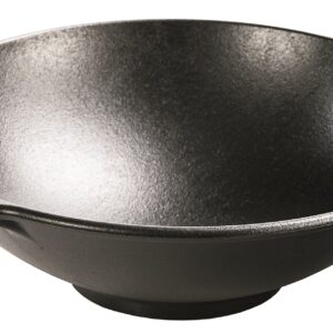 Lodge BOLD 14 Inch Seasoned Cast Iron Wok; Design-Forward Cookware & Tempered Glass Lid (12 Inch) – Fits 12 Inch Cast Iron Skillets and 7 Quart Dutch Ovens