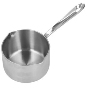 Milk Pot, Small Sauce Pan with Scale Stainless Steel Saucepan with Dual Pour Spouts for Heating Milk Making Syrups