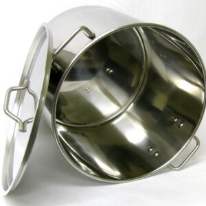 60 Quart Stainless Steel Stock Pot with Rack & Lid by Ballington