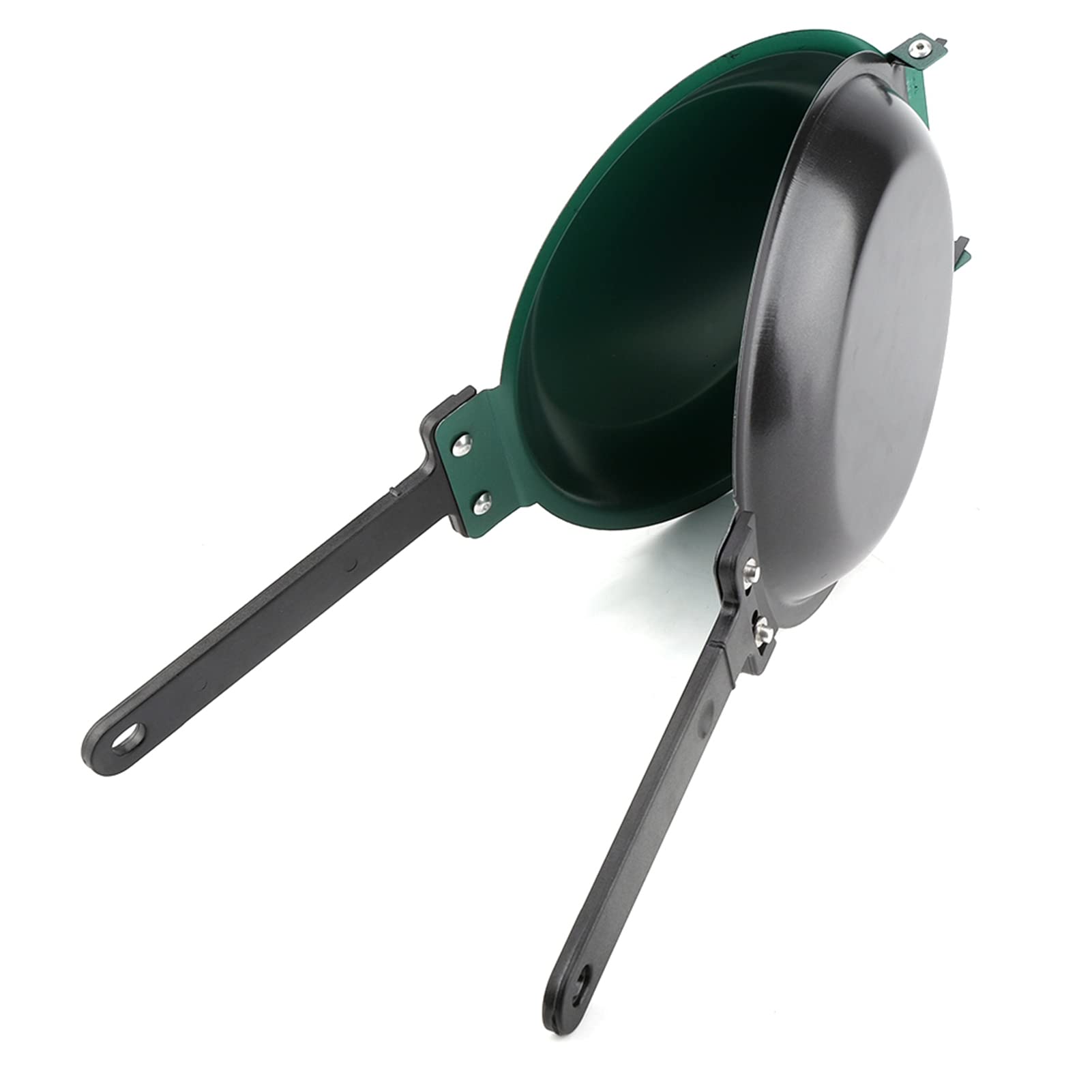 Double Sided Frying Pan, Green Non-stick Ceramic Coating Flip Frying Pan Pancake Maker Ceramic Coating Bread Egg Pot Household Kitchen Cookware