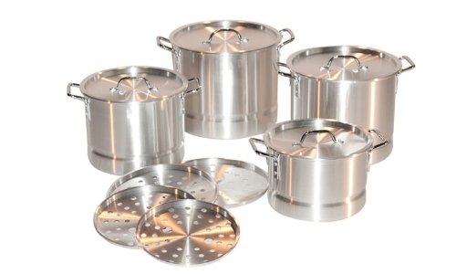 Concord 4 Piece Aluminum Stock Pot Set, 8/12/16/20 Qt.