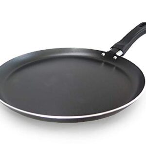 Tredoni 8.5" Crepe Pan Non-Stick Aluminum Pancake Frypan, Black (8.5 inch = 22 cm)