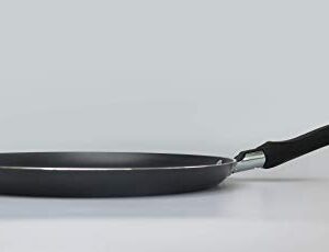 Tredoni 8.5" Crepe Pan Non-Stick Aluminum Pancake Frypan, Black (8.5 inch = 22 cm)