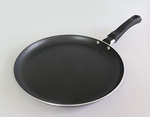 Tredoni 8.5" Crepe Pan Non-Stick Aluminum Pancake Frypan, Black (8.5 inch = 22 cm)