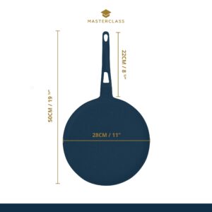 MasterClass MCMCP28 Cast Aluminium Induction-Safe Non-Stick Crêpe Pan, 28 cm (11") , Grey