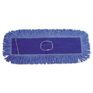 boardwalk bwk1118 18 in. x 5 in. cotton/synthetic looped-end mop head - blue