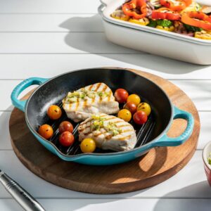 Le Creuset Enameled Cast Iron Signature Deep Round Grill, 9.75", Marseille