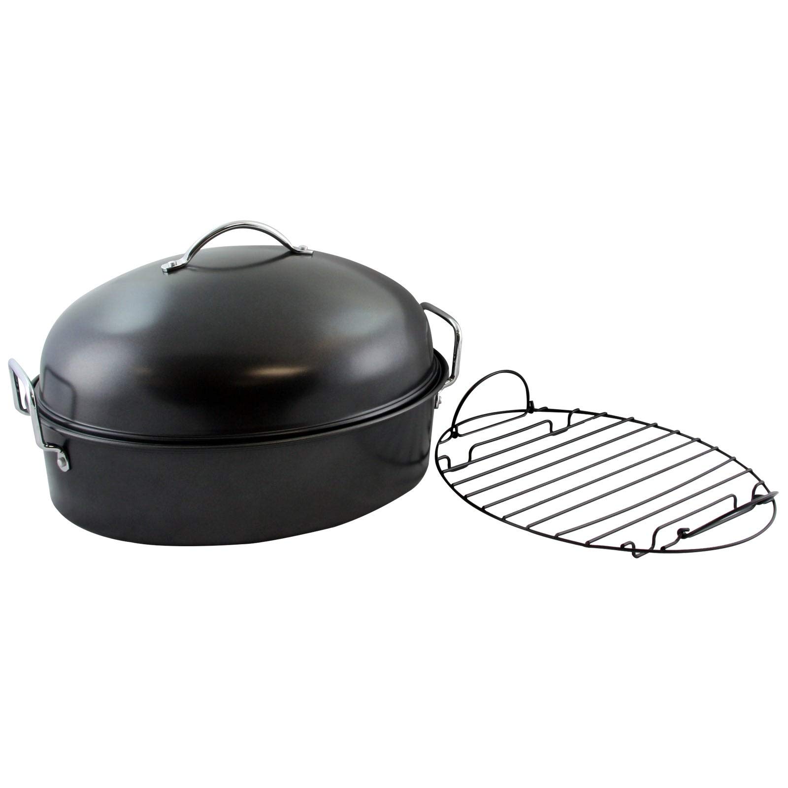 Unknown1 High Dome Oval Roaster Set in Black Steel