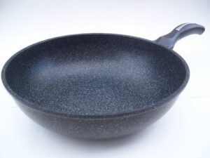 ceramic marble coated cast aluminium non stick wok 26 cm (10 inches)