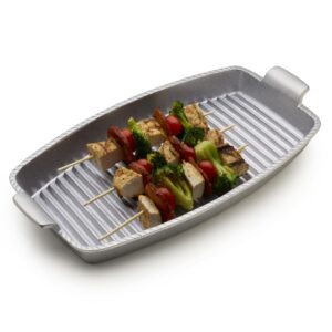 Wilton Armetale Gourmet Grillware Grilling Pan with Handles, 18.25-Inch