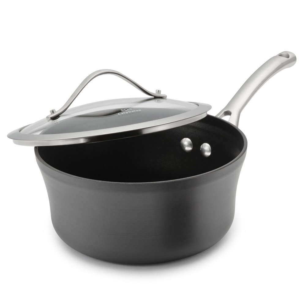 Calphalon 1876967 Sauce Pan Aluminum Nonstick Cookware, 2.5-quart, Black