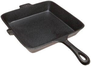 old mountain pre seasoned square skillet with assist handle, 10.5-inch length