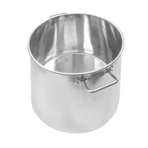 CONCORD Polished Stainless Steel Stock Pot Brewing Beer Kettle Mash Tun w/Flat Lid (40 QT)