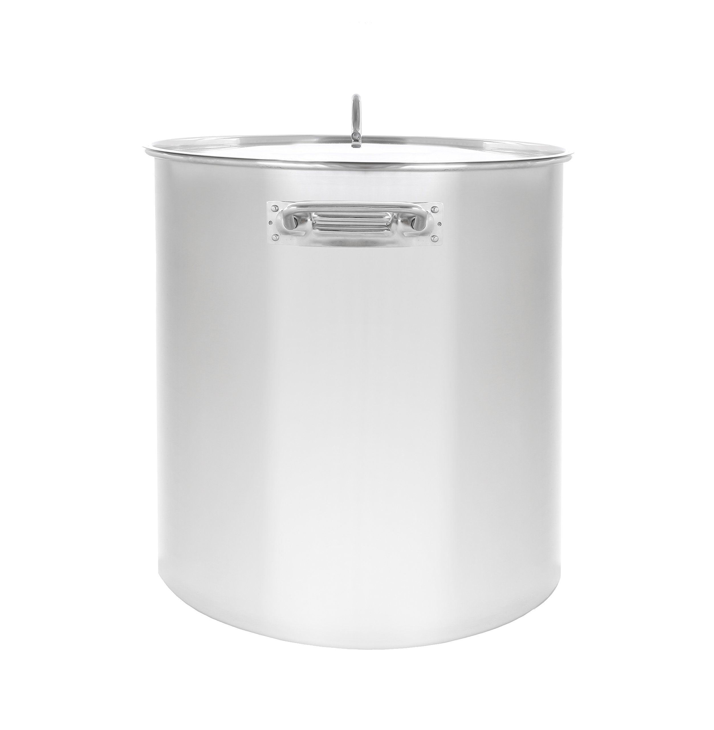 CONCORD Polished Stainless Steel Stock Pot Brewing Beer Kettle Mash Tun w/Flat Lid (40 QT)