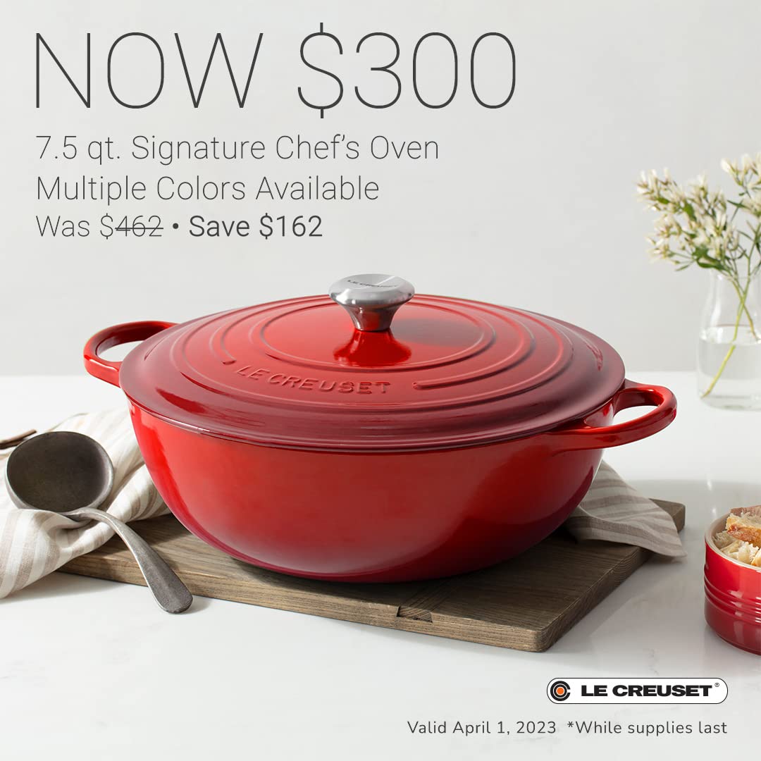 Le Creuset 7.5 Quart Signature Chef's Oven Shallot