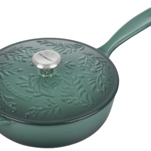 Le Creuset Olive Branch Collection Enameled Cast Iron Saucier, 2.25 qt., Artichaut with Embossed Lid