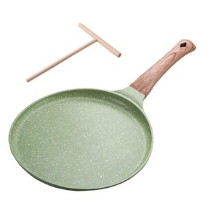 11 inch frying pan non-stick steak pancake cooking breakfast maker crepe pan pancake pan household wooden handle egg griddle pan