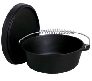 king kooker ci20s pre-seasoned cast iron dutch oven, 20-quart