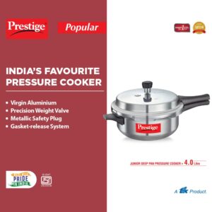 TTK Prestige 10025 Pressure Cooker, Junior, Silver