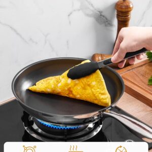 OAKSWARE 3-Piece Set, 9.5-inch and 11-inch Nonstick Stainless Steel Fry Pans with Ergonomic Handle, Oven and Dishwasher Safe