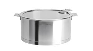 cristel strate stewpan, 5.5 quart, silver