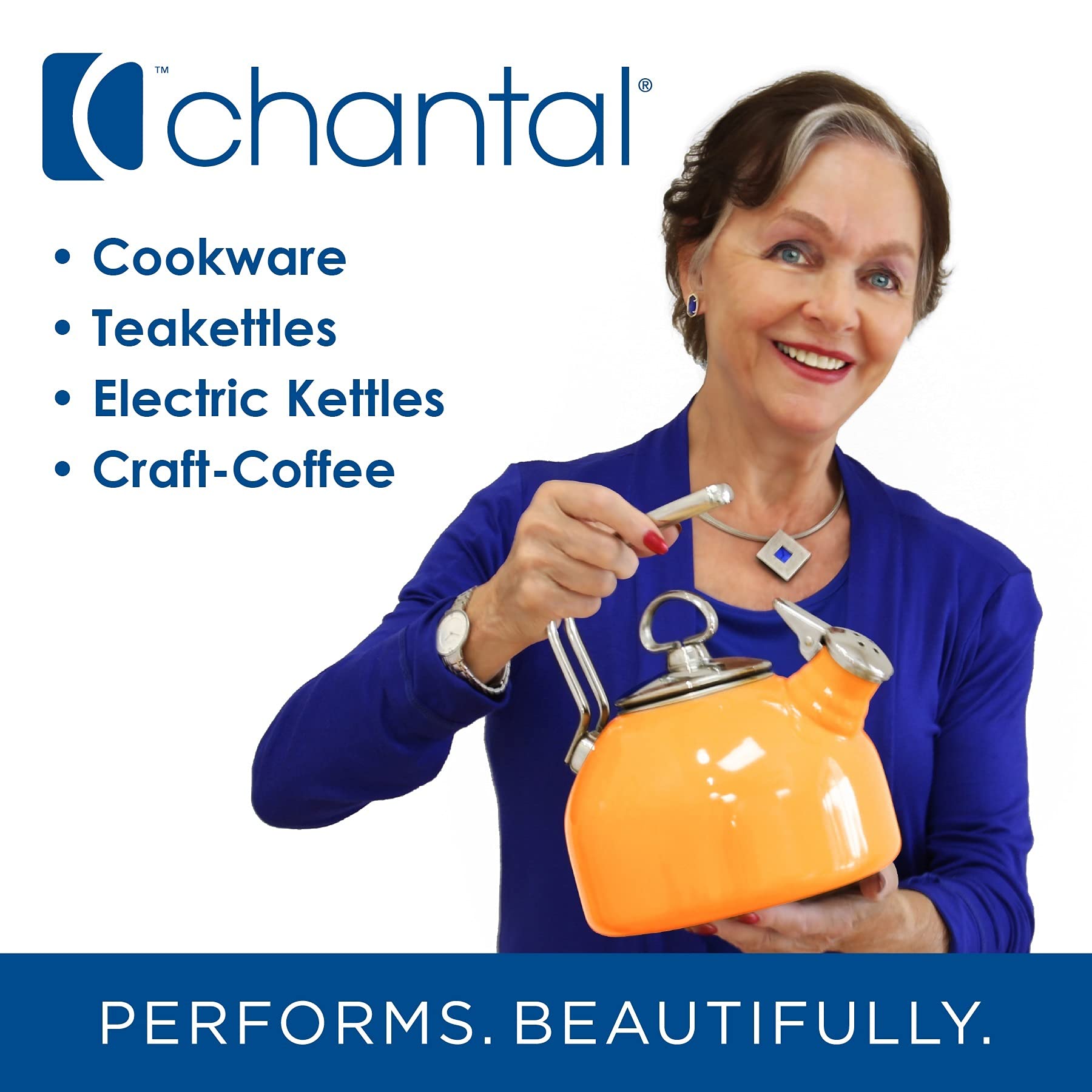 Chantal Enameled Cast Iron Cookware, 5 quart Dutch Oven, Cobalt Blue