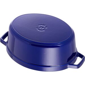 Staub Cast Iron 7-qt Oval Cocotte - Dark Blue, Made in France