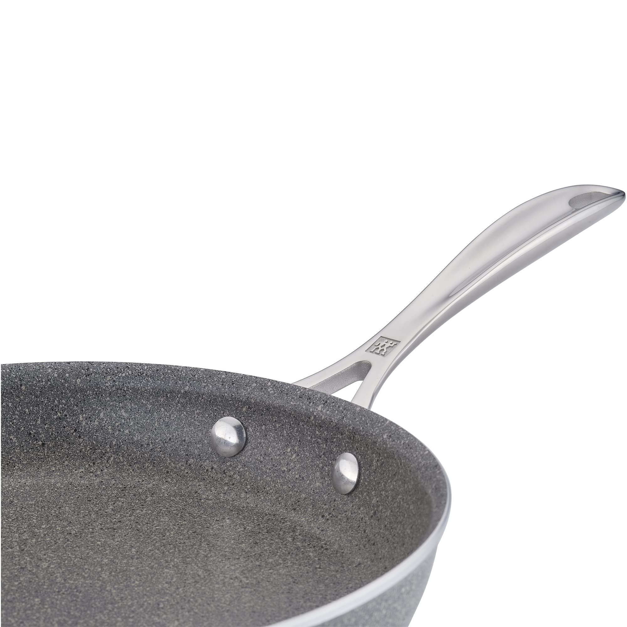 ZWILLING Vitale 12-inch Nonstick Frying Pan, Aluminum, Scratch Resistant, Made in Italy,Gray