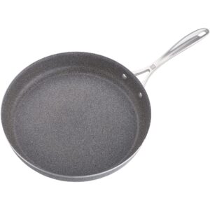 ZWILLING Vitale 12-inch Nonstick Frying Pan, Aluminum, Scratch Resistant, Made in Italy,Gray