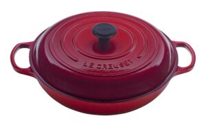 le creuset enameled cast iron signature braiser, 3.5 qt., cerise