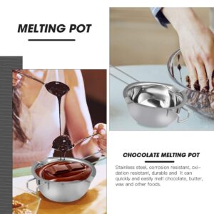 EXCEART Chocolate Melting Bowl 1 Set Stainless Steel Double Boiler Pot Cheese Melting Pot Chocolate Melting Pot Wax Melting Pot for Home Use Candle Making Supplies