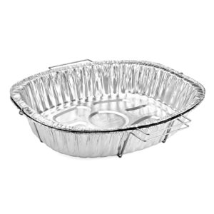 Nicole Fantini Heavy Duty Aluminum Foil Oval Rack Roaster with Handle (10)