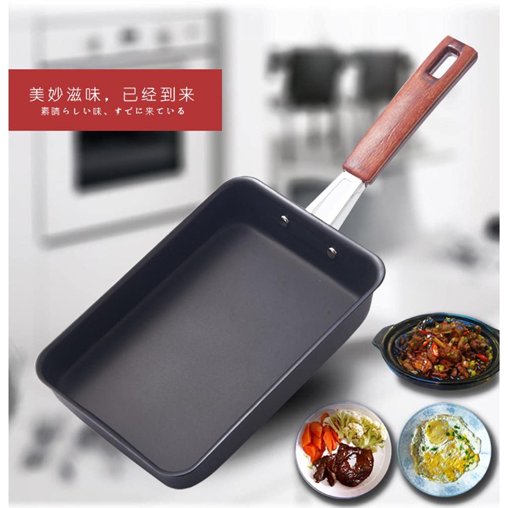 JapanBargain 1811, Japanese Tamago Egg Pan Iron Omelet Pan Tamagoyaki Omelette Pan Rectangle Frying Pan, Induction Cookware Pan, Made in Japan