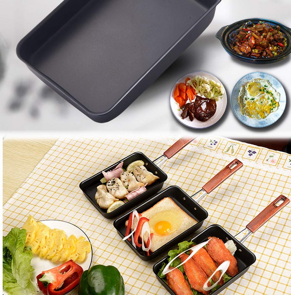 JapanBargain 1811, Japanese Tamago Egg Pan Iron Omelet Pan Tamagoyaki Omelette Pan Rectangle Frying Pan, Induction Cookware Pan, Made in Japan