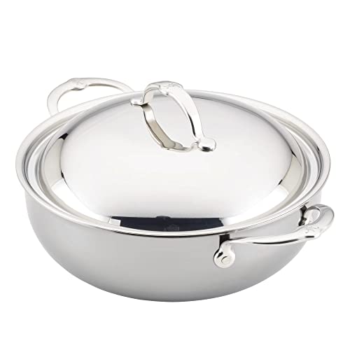 Hestan - NanoBond Collection - Titanium Stainless Steel 5-Quart Dutch Oven - Toxin, PFAS, & Chemical Free Clean Cookware, Induction Cooktop Compatible