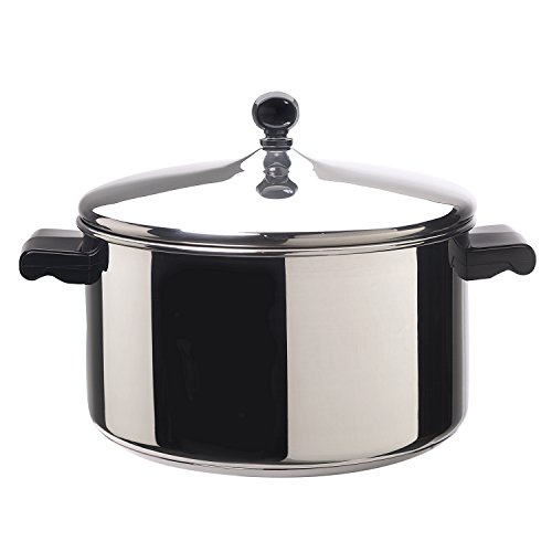 Farberware Classic Stainless Steel 6-Quart Stockpot with Lid, Stainless Steel Pot with Lid, Silver & Classic Stainless Steel 2-Quart Covered Saucepan - - Silver