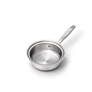 360 Stainless Steel Sauce Pan with Lid, Handcrafted in the USA, Surgical Grade Stainless Steel Saucepan, Induction Cookware, Waterless Cookware, Dishwasher Safe, Oven Safe, Professional Grade. 1 Quart