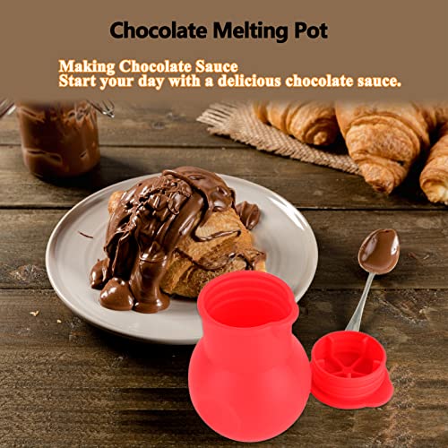 Soft Silicone Chocolate Melting Pot, 100ML Chocolate Melter Mold in Microwave for Butter, Cheese, Candy and Caramel, Baking Pouring Tool