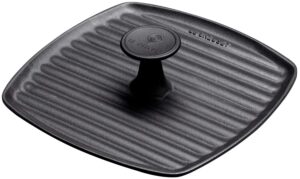 le creuset enameled cast iron panini press, 9", licorice