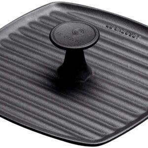 Le Creuset Enameled Cast Iron Panini Press, 9", Licorice