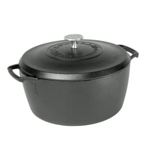 lodge blacklock 5.5 qt triple seasoned cast iron dutch oven - 5.5 qt capacity - nonstick finish - cast iron dutch oven with lid - cast iron cookware