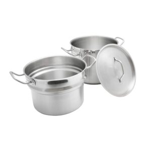 Thunder Group 8 quart 18/8 stainless steel double boiler (3 pcs set), comes in each