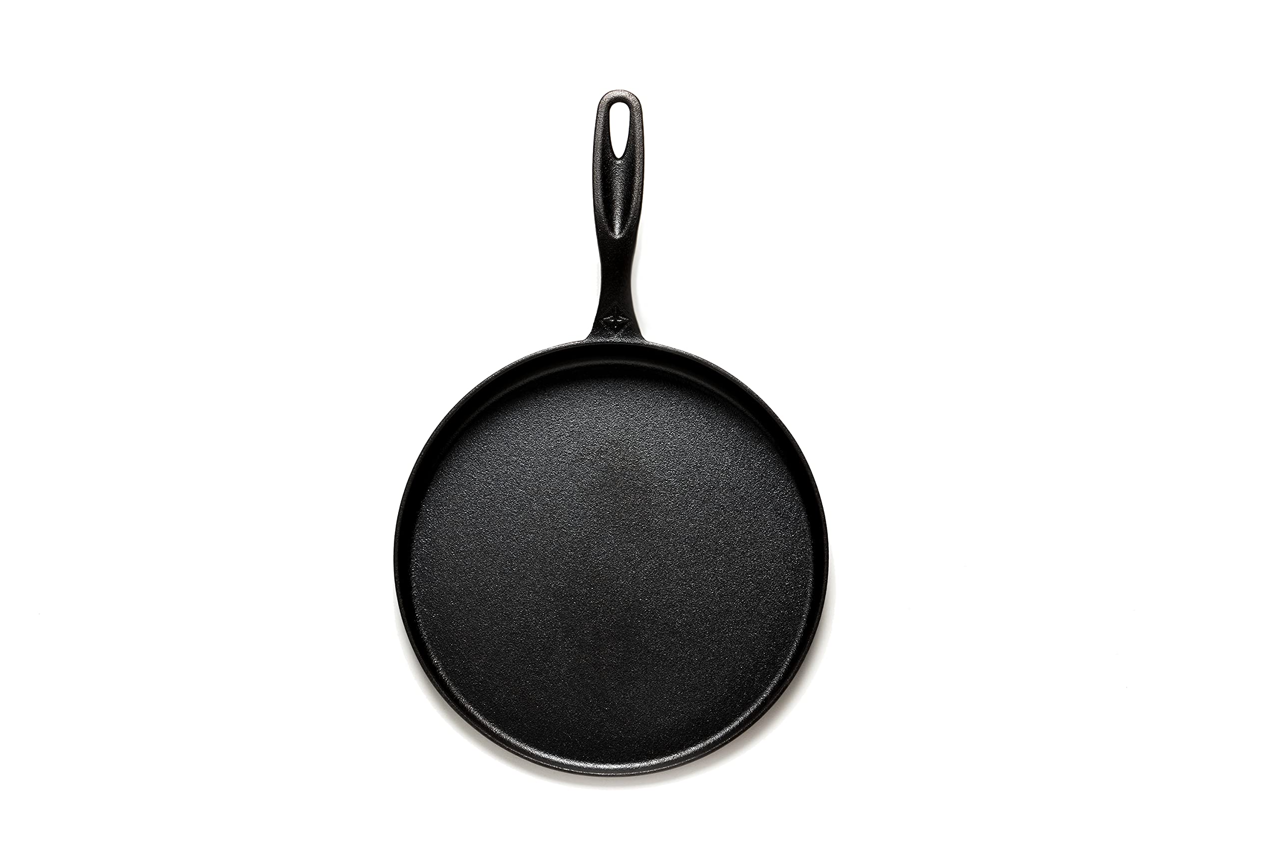 Barebones 12-Inch Flat Cast Iron Skillet - Enameled Cast Iron Fry Pan, outdoor cooking pan