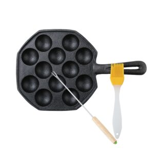 nadalan cast iron pan omelette egg burger fried takoyaki octopus egg pot pancake pan with 12-mold