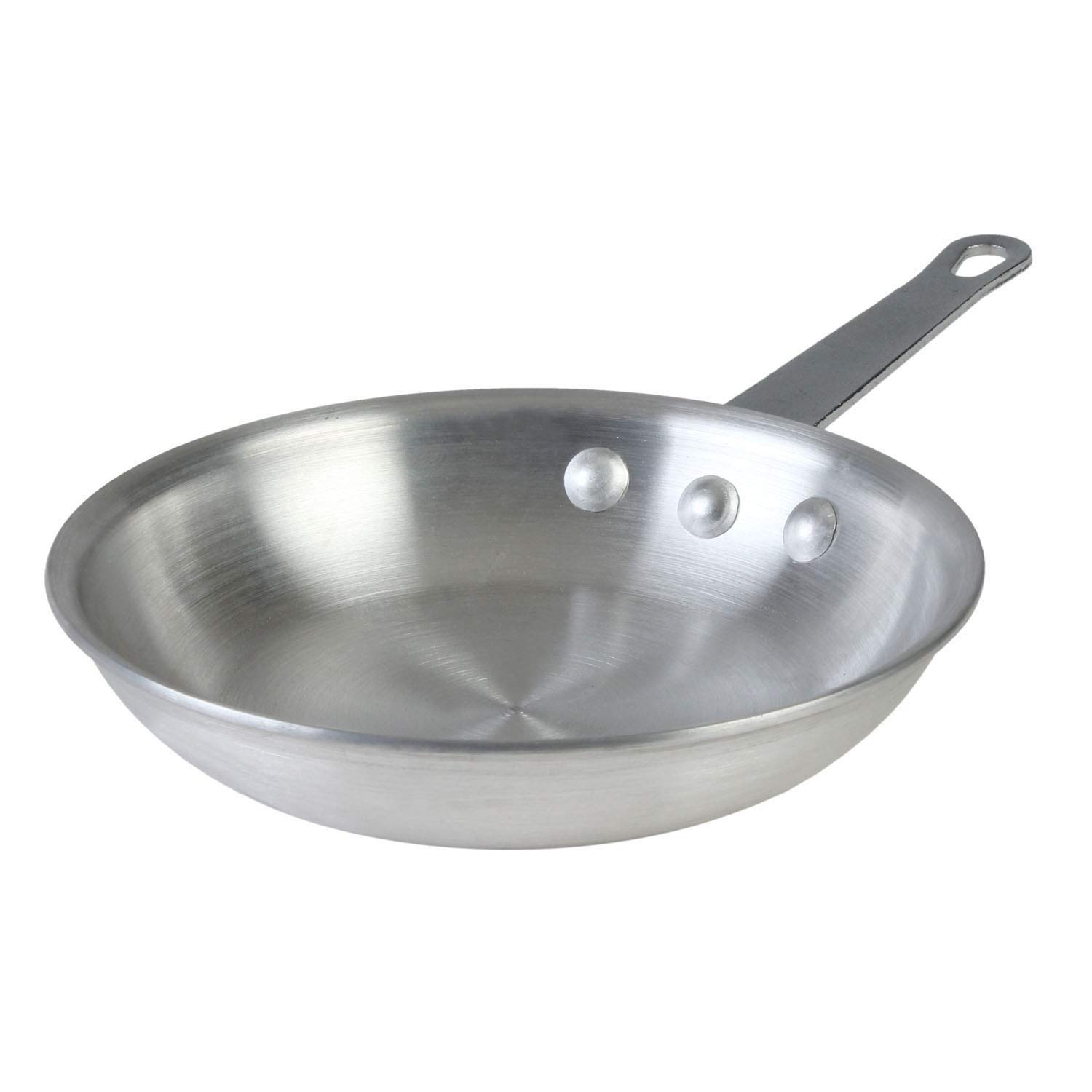 Thunder Group ALSKFP003C Fry Pan, 10" dia., 3.5 mm thick, without lid, riveted handle, hanging hole, aluminum, satin-finish, NSF